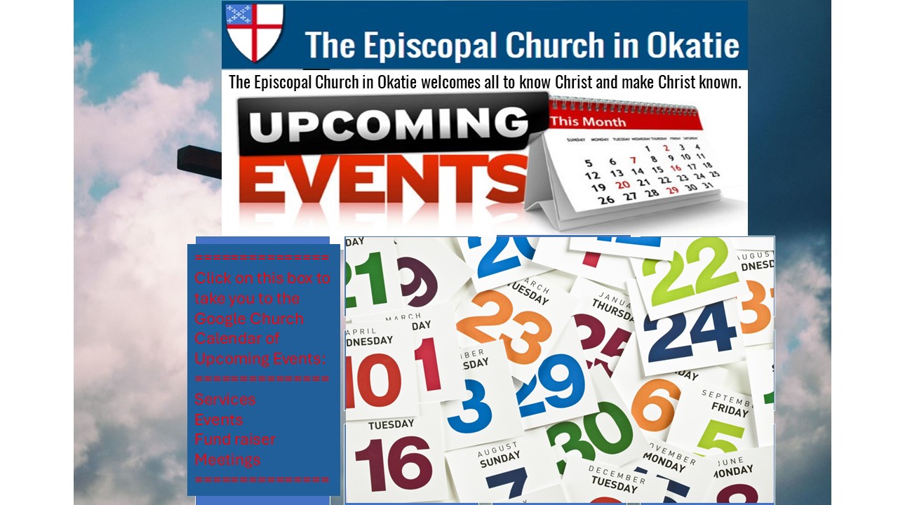 Calendar – The Episcopal Church in Okatie